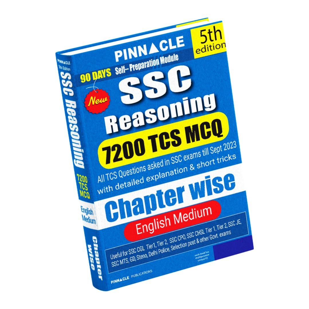 SSC Reasoning 7200 TCS MCQ chapter wise with detailed explanation 5th edition English Medium in ...